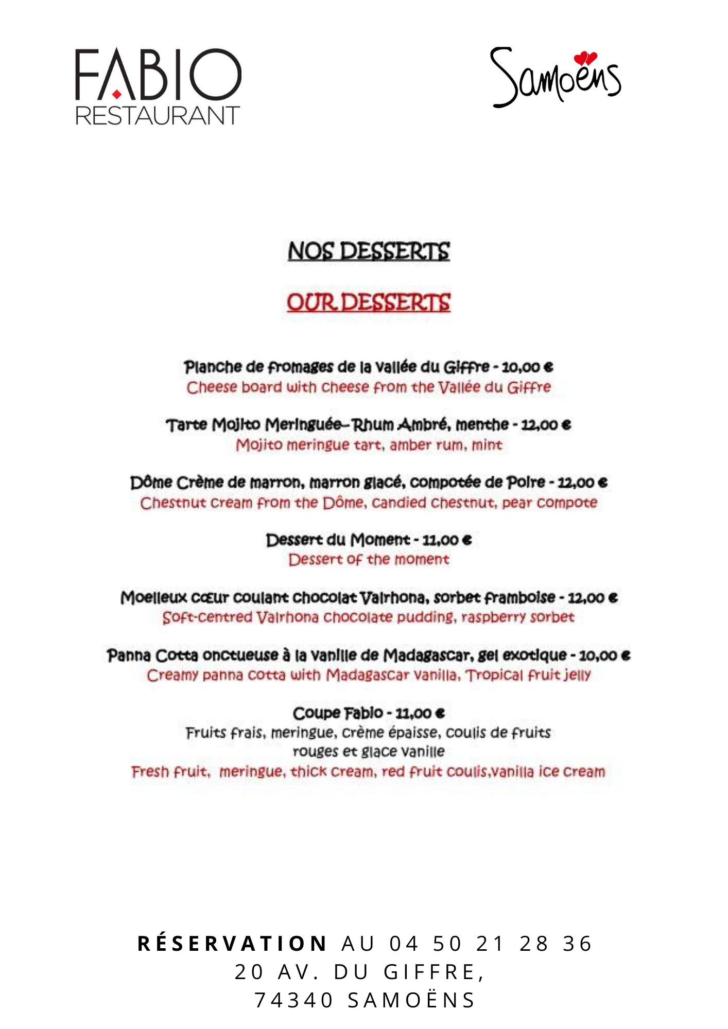 Côté restaurant - Fabio